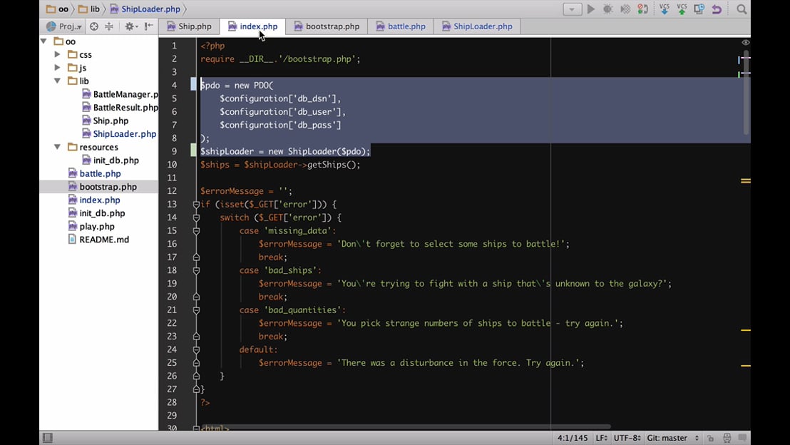 OO Best Practice: Centralizing the Connection > OOP (Course 2): Services, Dependency Injection ...