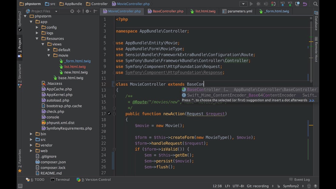 Refactoring > Lean and Mean Dev with PhpStorm (for Symfony) | SymfonyCasts