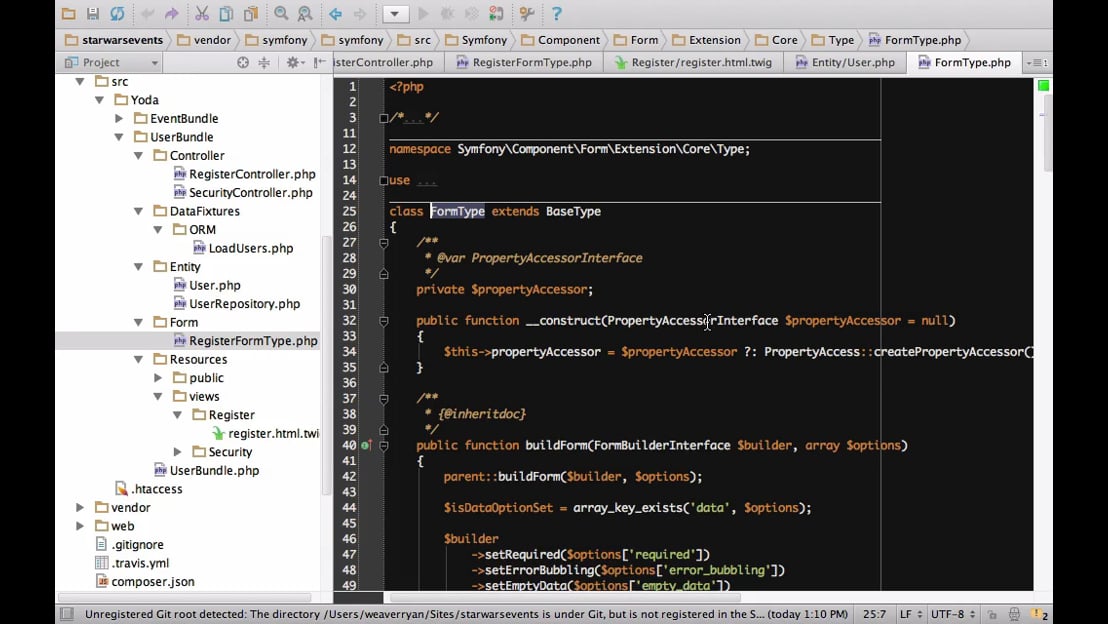 Registration Validation > Starting in Symfony2: Course 2 (2.4+) | SymfonyCasts
