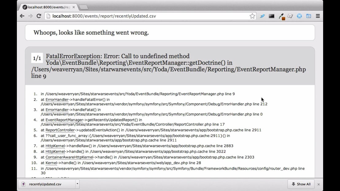 Your Very First Service Starting In Symfony2 Course 3 24 Symfonycasts