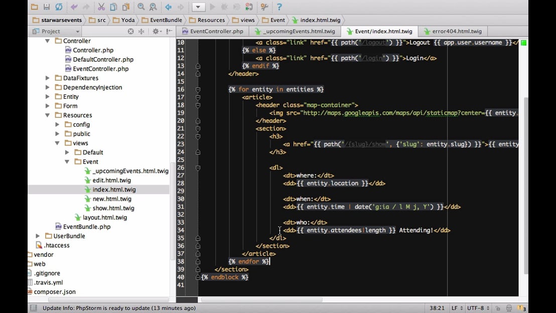 Render another Controller in Twig > Starting in Symfony2: Course 3 (2.4 ... Render another Controller in Twig > Starting in Symfony2: Course 3 (2.4 ...