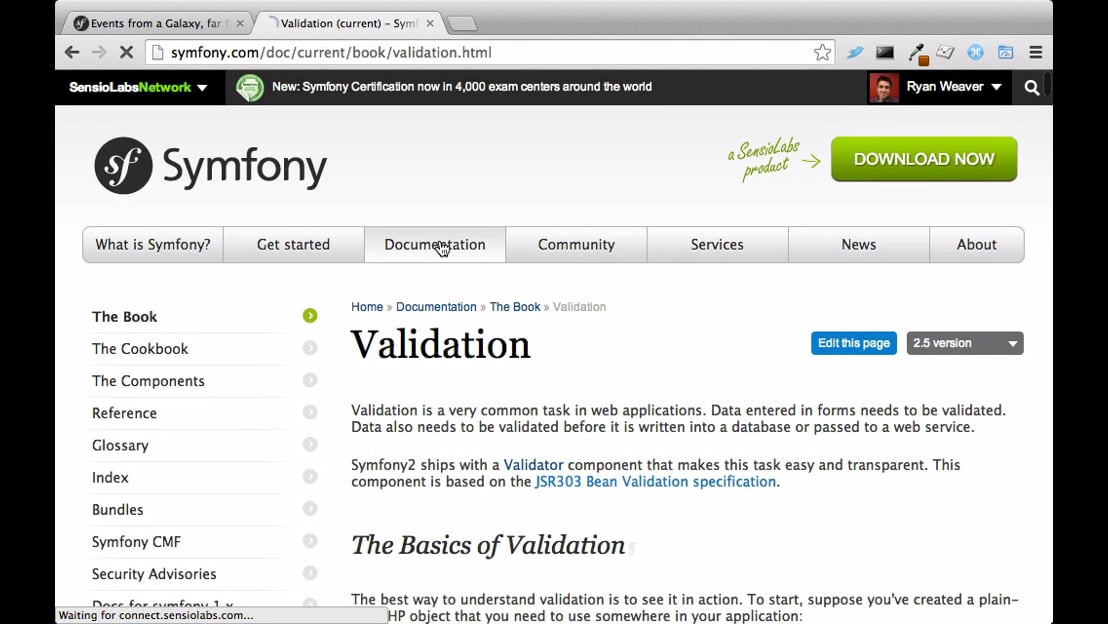 Server-Side Validation > Starting in Symfony2: Course 2 (2.4+) | SymfonyCasts