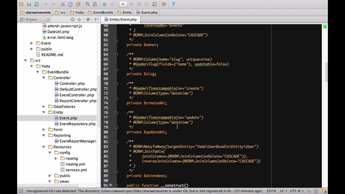 Doctrine Is In Your Lifecycle With Callbacks Starting In Symfony2 Course 3 2 4