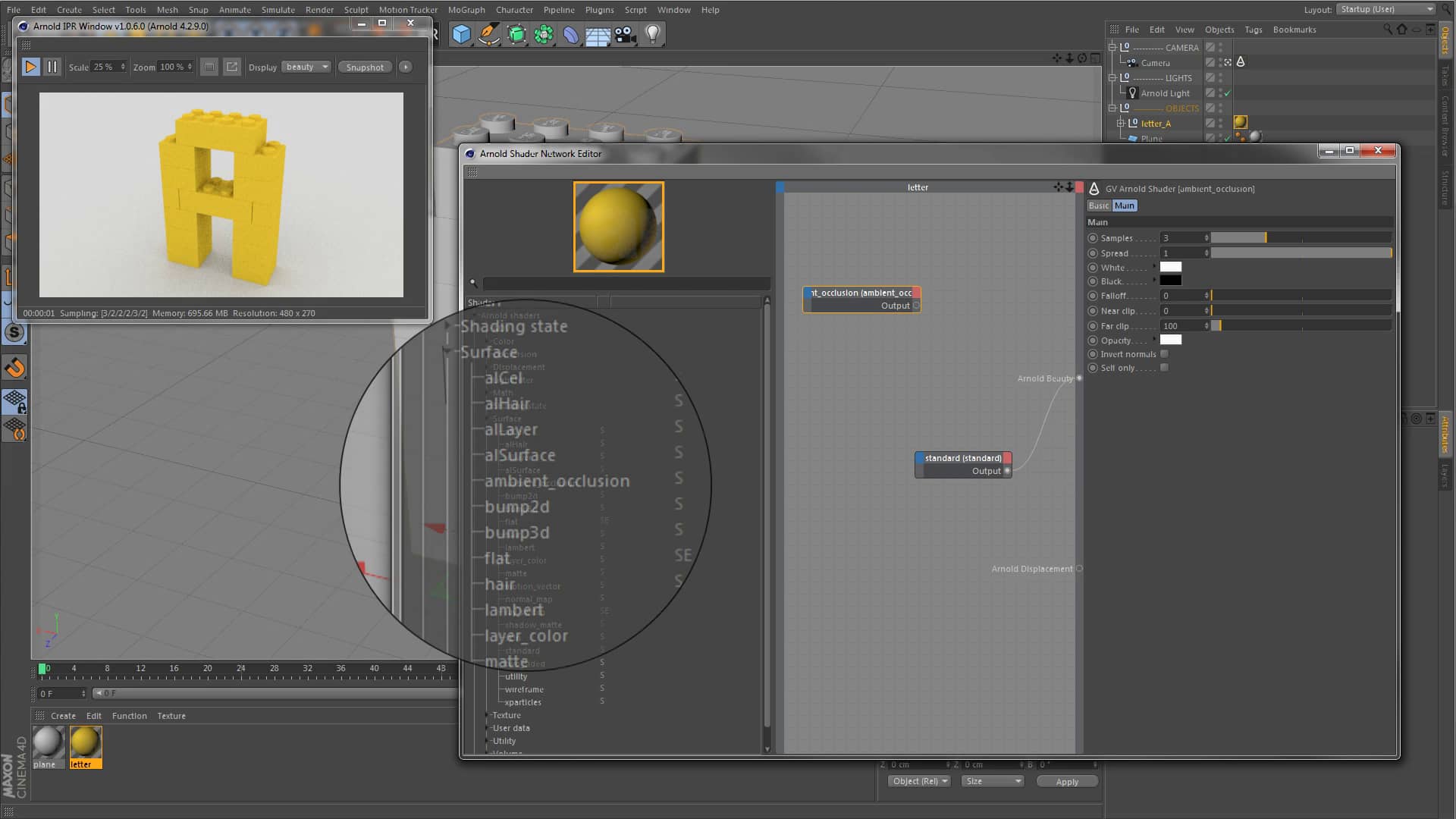 C4DtoA note 003: adding ambient occlusion [UPDATED] on Vimeo