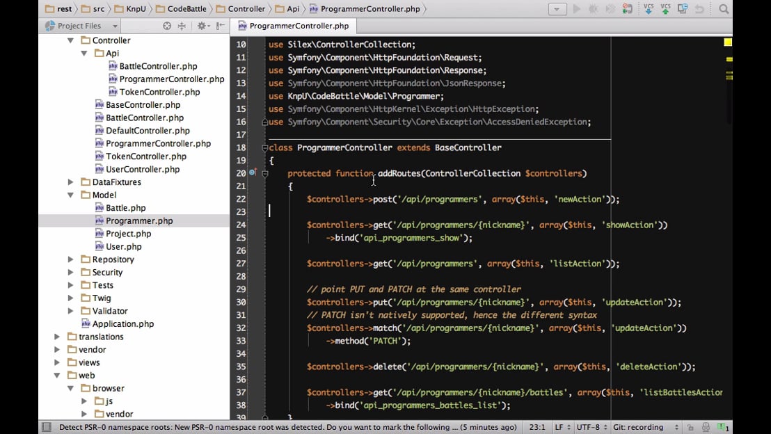 A Homepage for your API? > RESTful APIs in the Real World Course 2 | SymfonyCasts