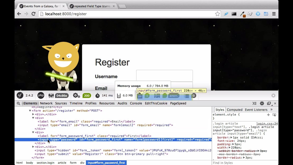 Using More Fields: email and repeated > Starting in Symfony2: Course 2 (2.4+) | SymfonyCasts