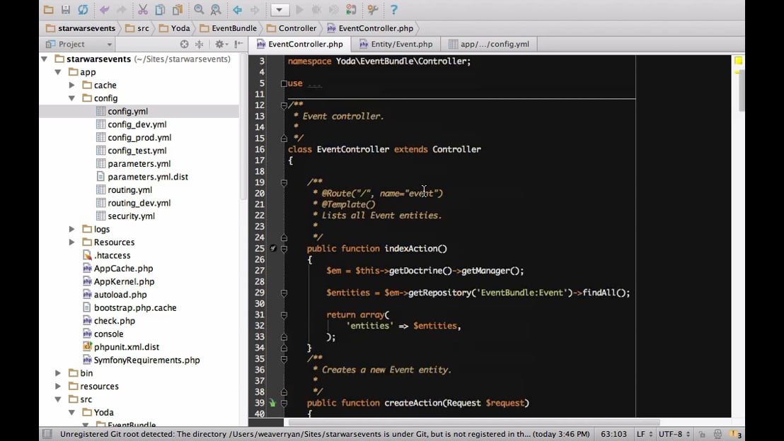 Creating A Custom Orderby Query Starting In Symfony2 Course 3 2 4