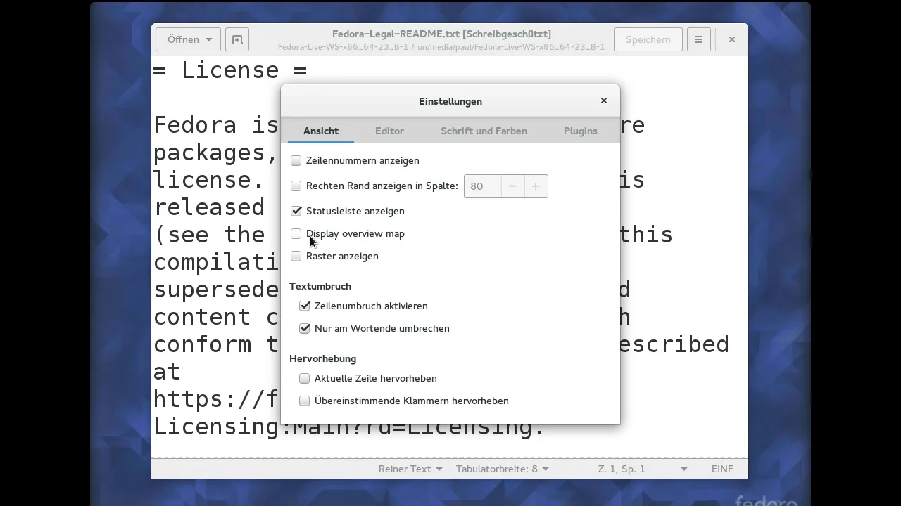 Gnome 3.18 - gedit - Minikarte (Overview Map) - Demo on Vimeo
