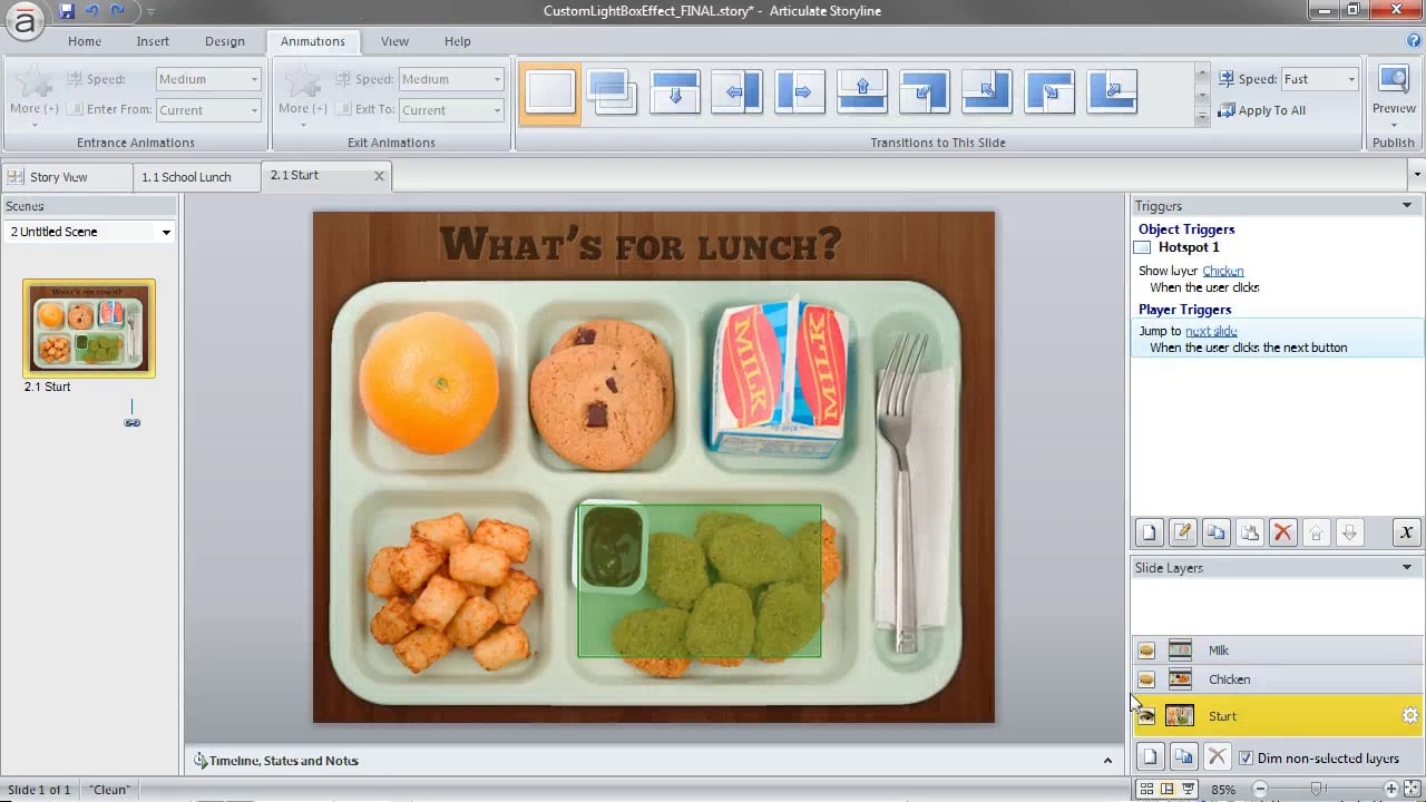 How to create a custom lightbox effect using triggers and slide layers in Articulate Storyline ...