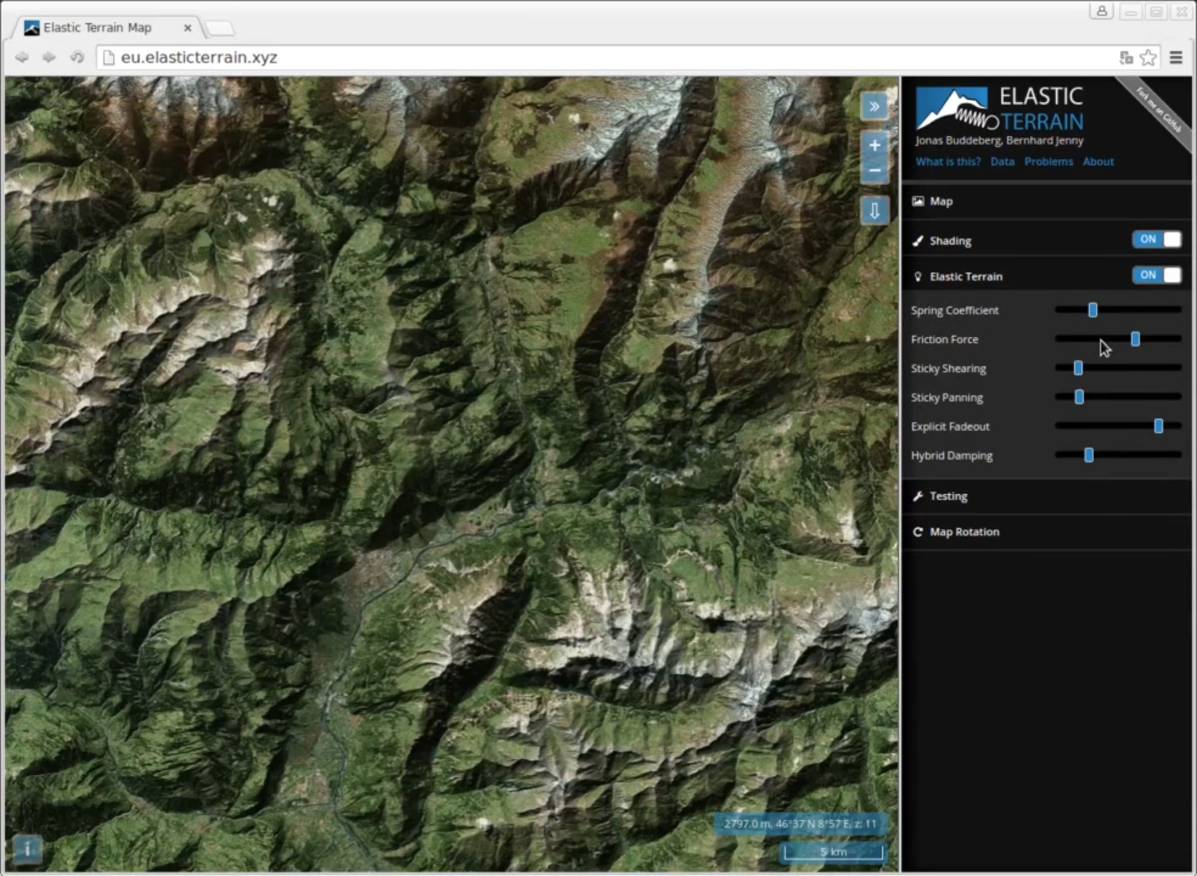 Elastic Terrain Map II