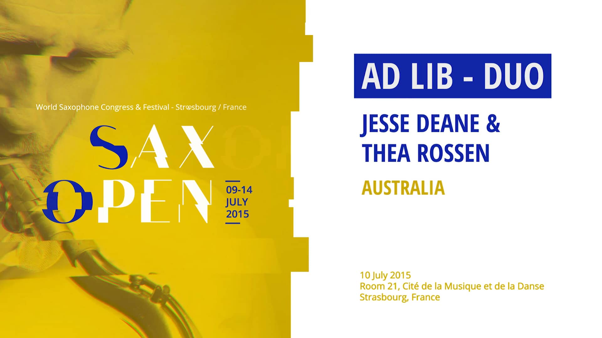 33 CONCERT - JESSE DEANE & THEA ROSSEN - AD LIB DUO on Vimeo