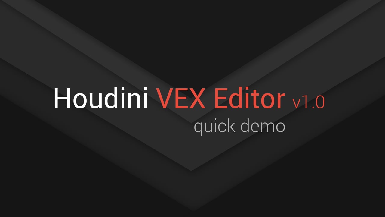 Houdini VEX Editor v1.0. Quick demo on Vimeo