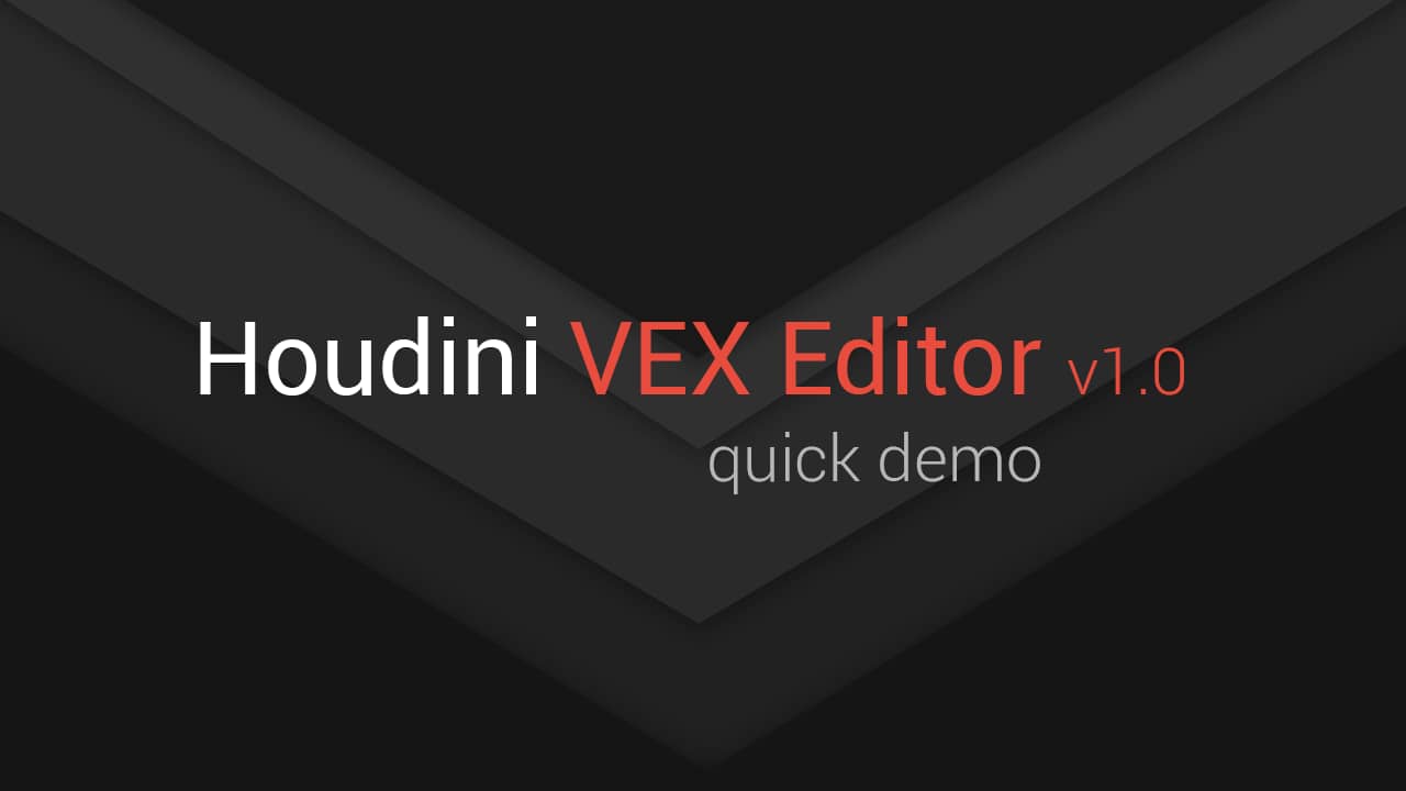 Houdini VEX Editor v1.0. Quick demo on Vimeo