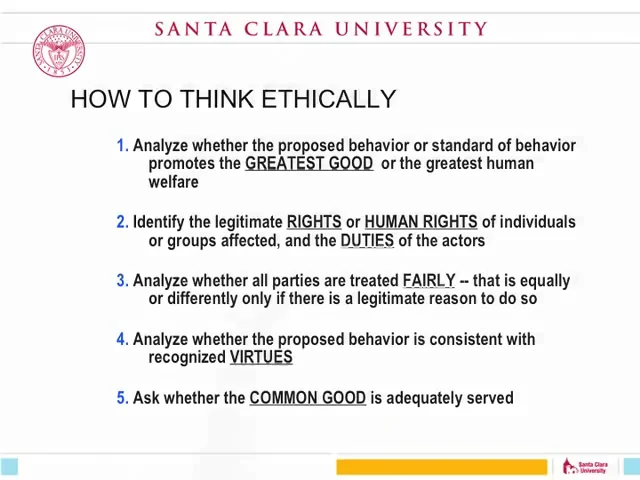 Five Ways to Think Ethically - Markkula Center for Applied Ethics