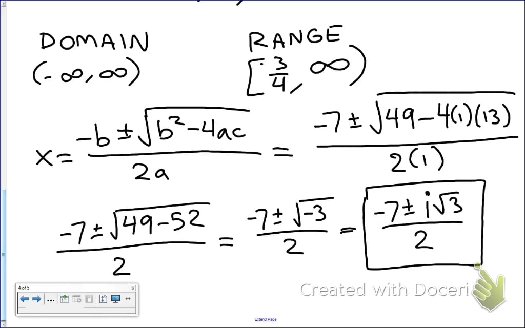 Domain and Range of Parabolas on Vimeo