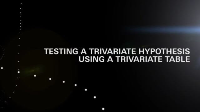 Testing a trivariate hypothesis using a trivariate table on Vimeo