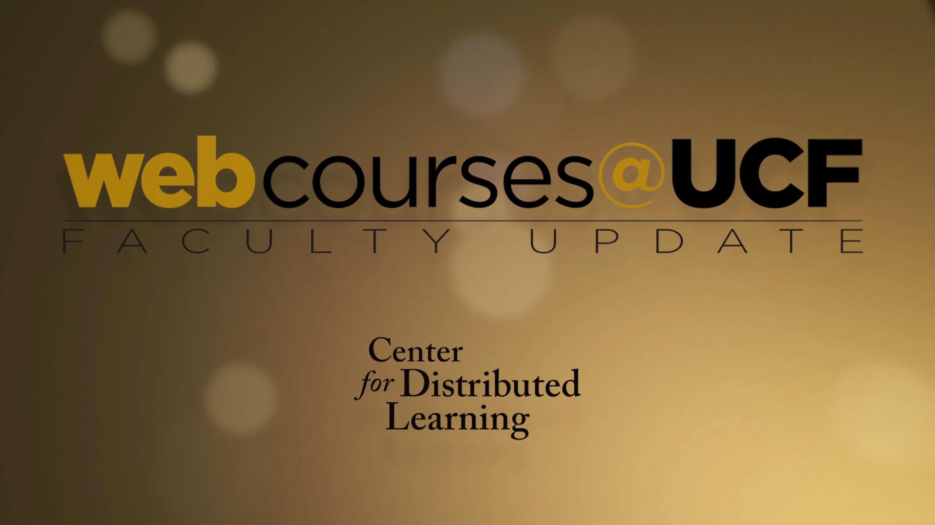 Webcourses@UCF Faculty Update - October 9, 2015 on Vimeo