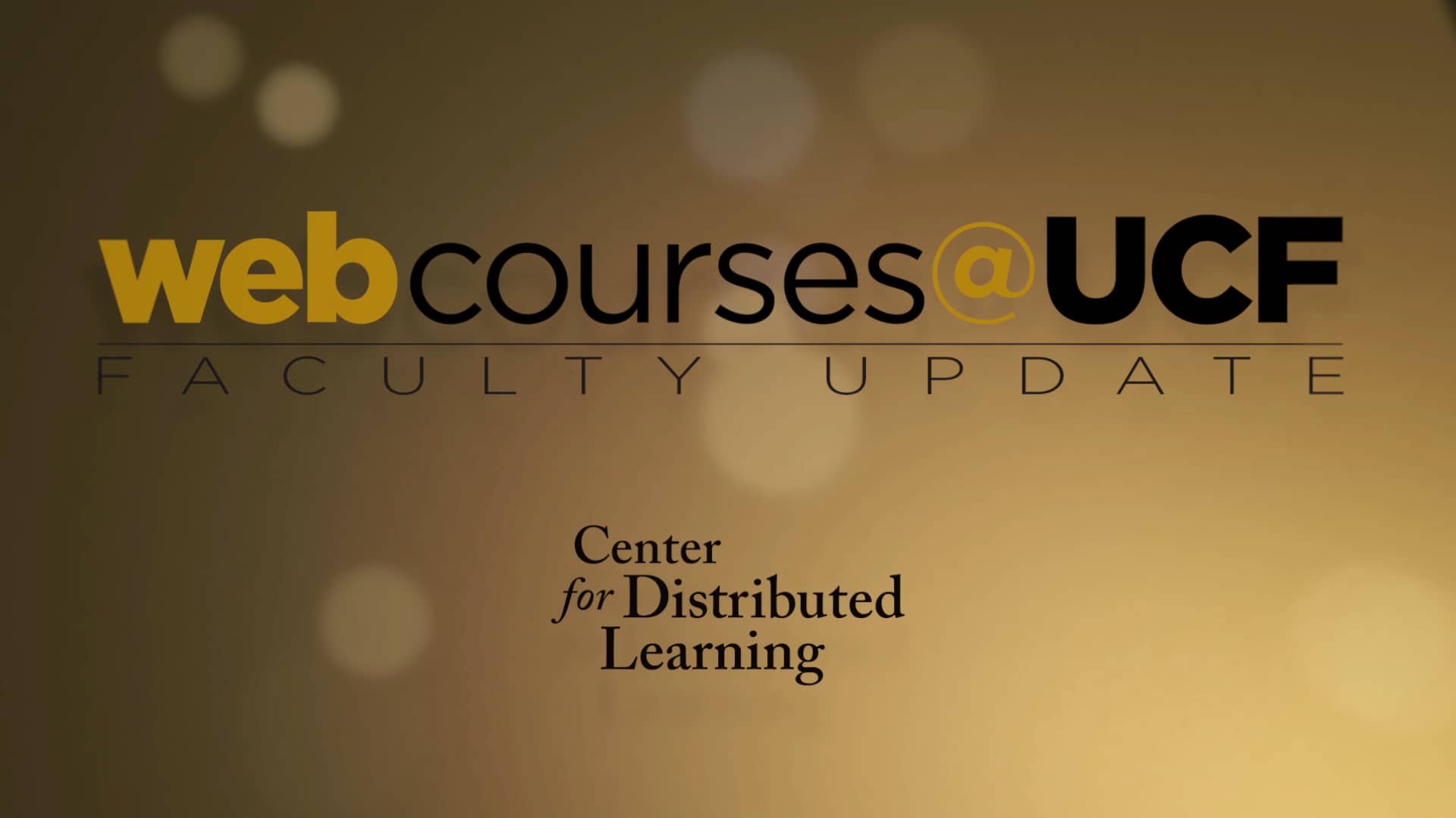 Webcourses@UCF Faculty Update - October 9, 2015 on Vimeo