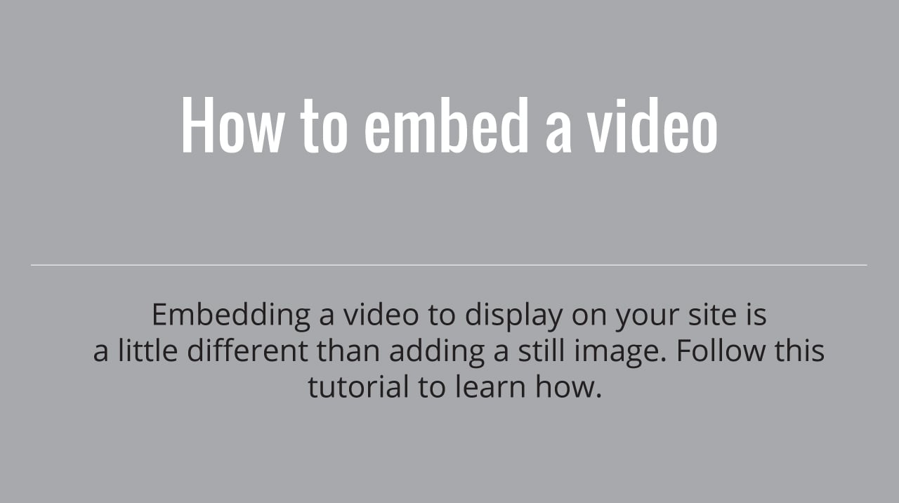 Embed a video - How to on Vimeo