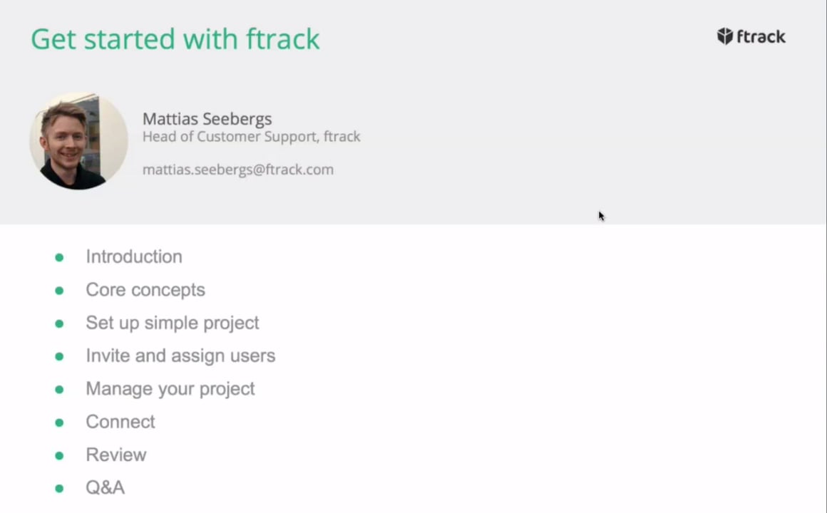 ftrack webinar - Get Started on Vimeo