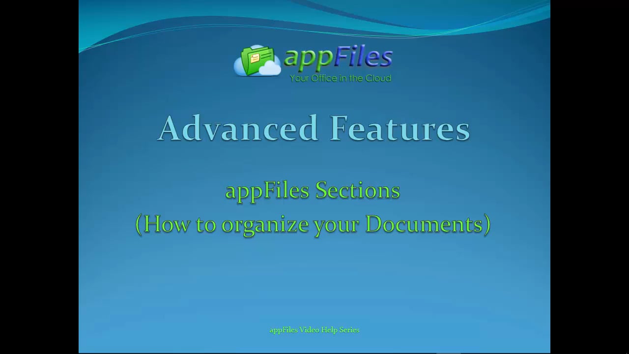 appFiles Sections: How to Organize your Documents on Vimeo