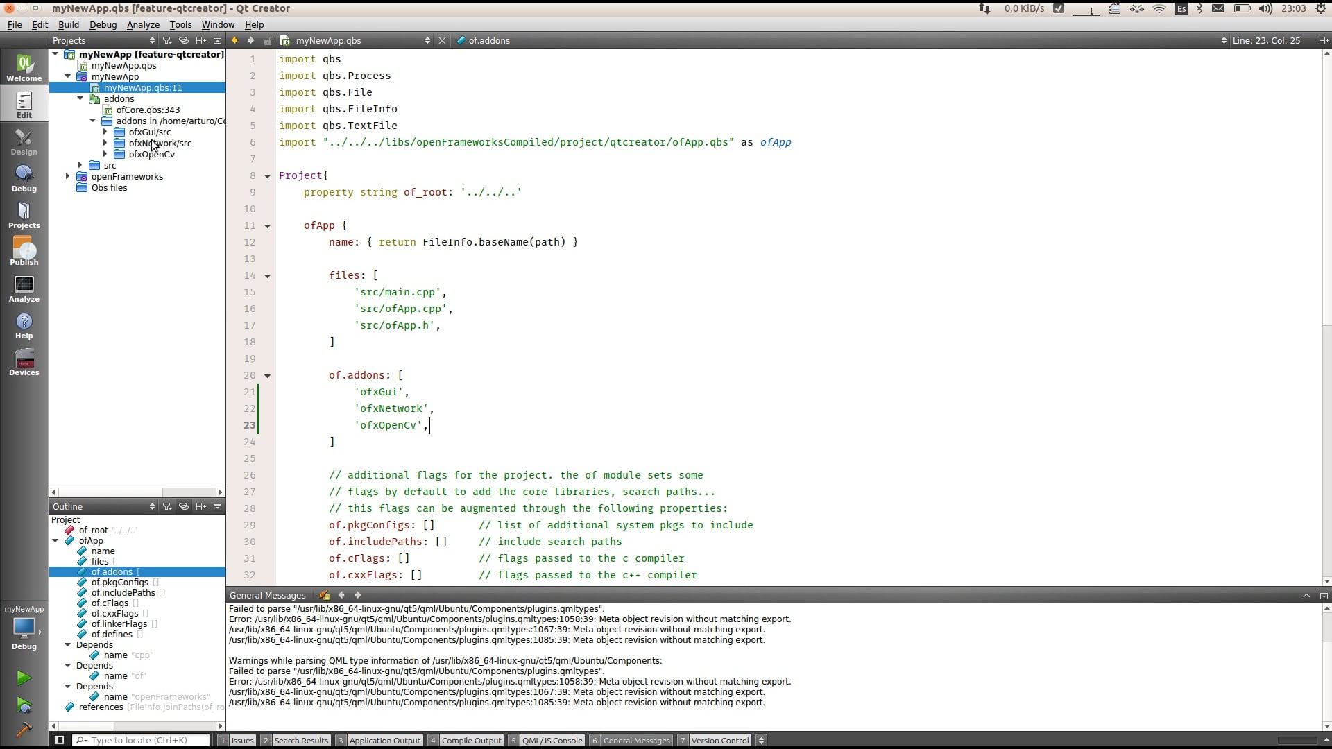 qtcreator openframeworks plugin on Vimeo