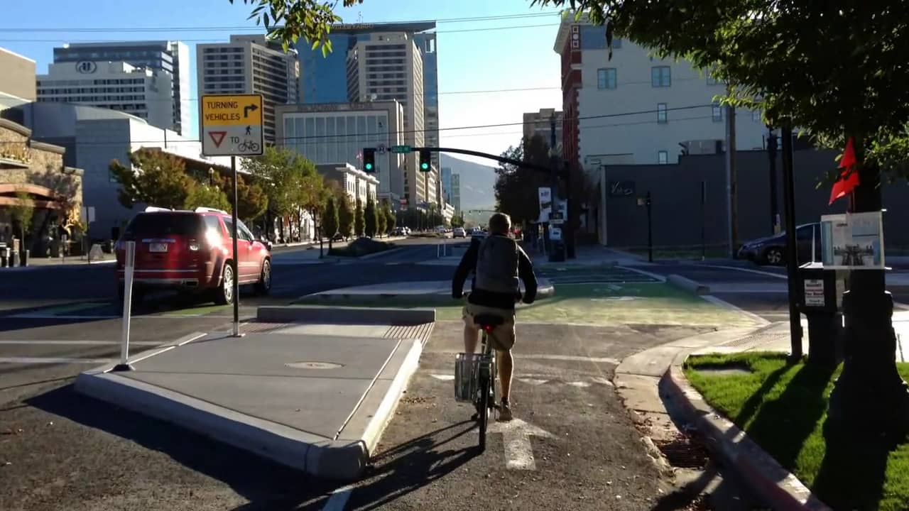 Salt Lake City Protected Intersection and Cycle Track on Vimeo