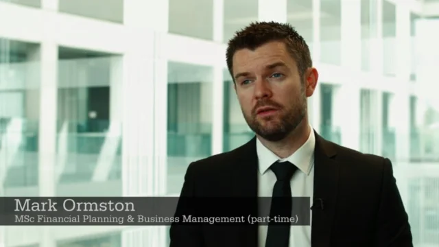 Mark Ormston MSc Financial Planning and Business Management on Vimeo
