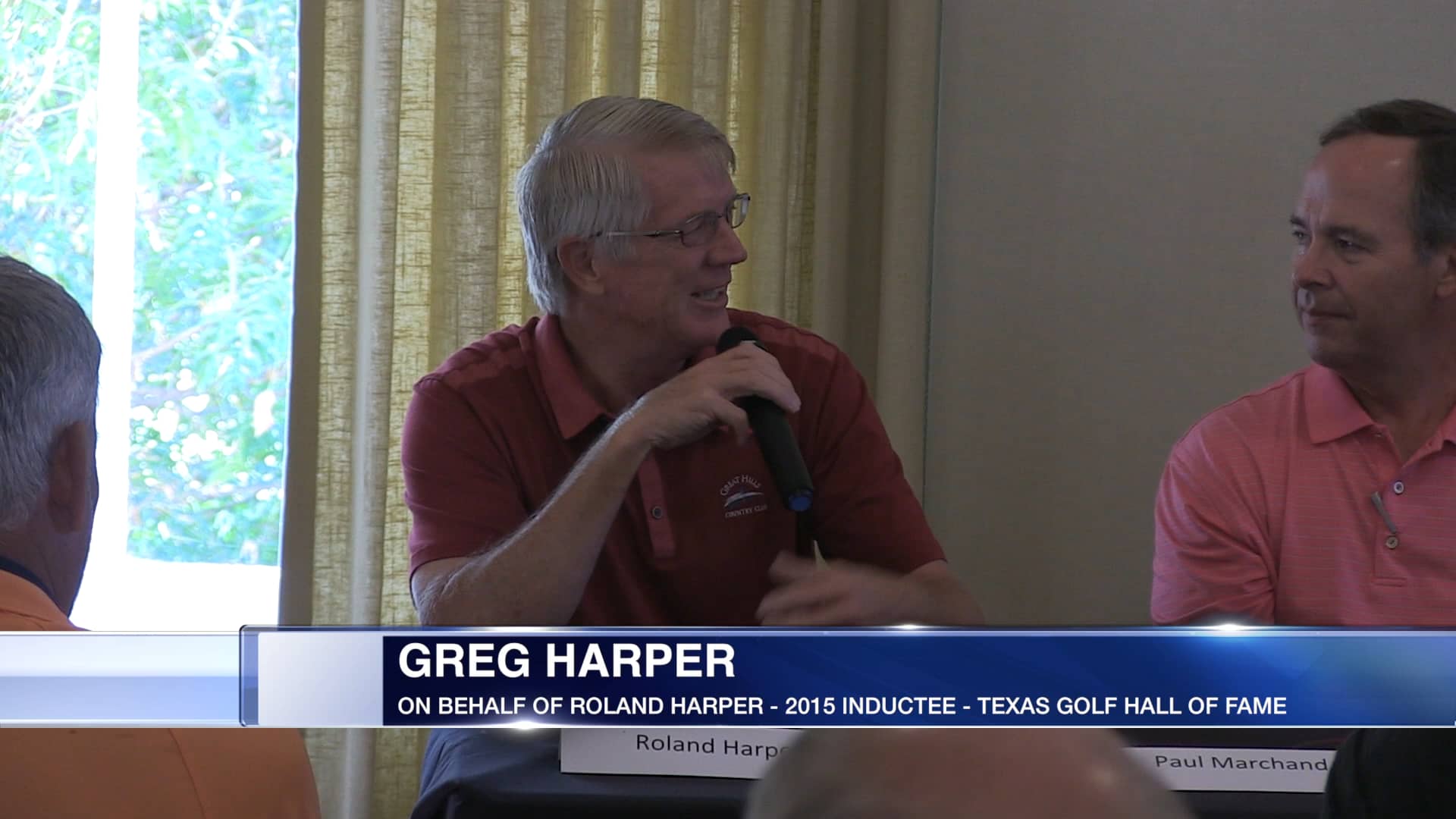 Greg Harper Accepts Induction to the Texas Golf Hall of Fame on Behalf ...