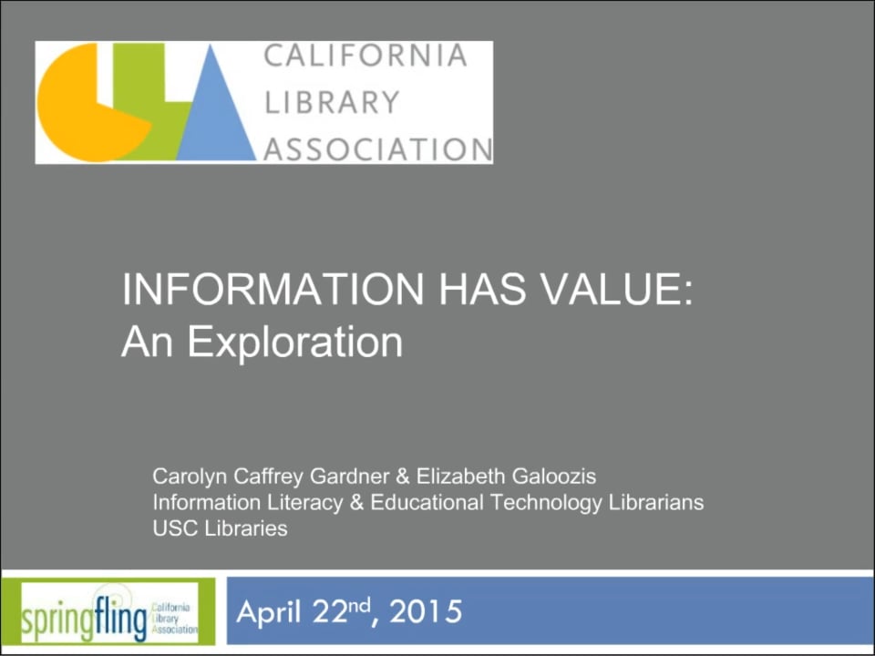 Information Has Value on Vimeo