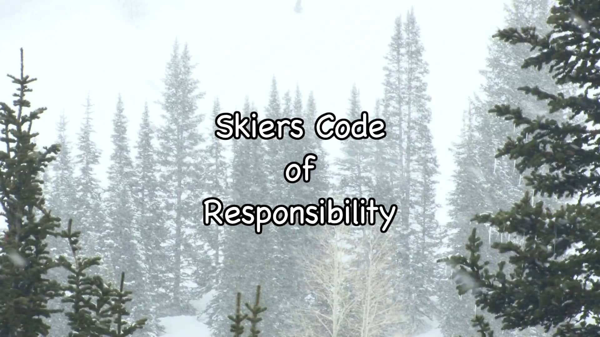 Skiers code of responsibility on Vimeo