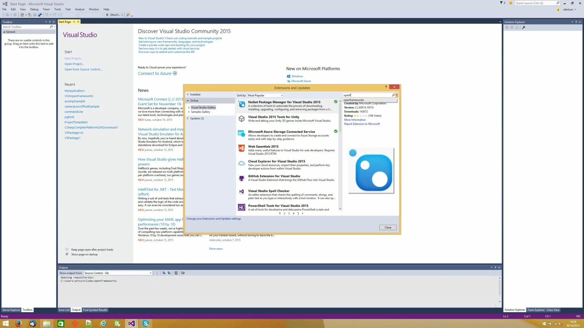 openFrameworks visual studio plugin