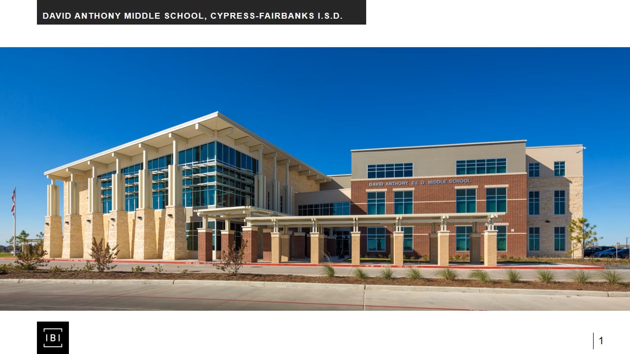 Cypress-Fairbanks ISD-David Anthony Middle School, IBI Group on Vimeo