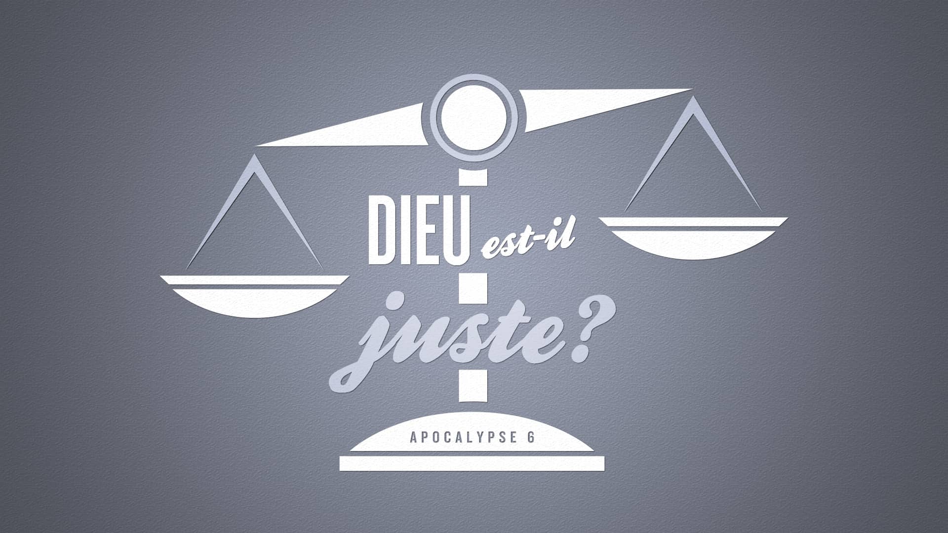 Dieu est-il Juste? on Vimeo