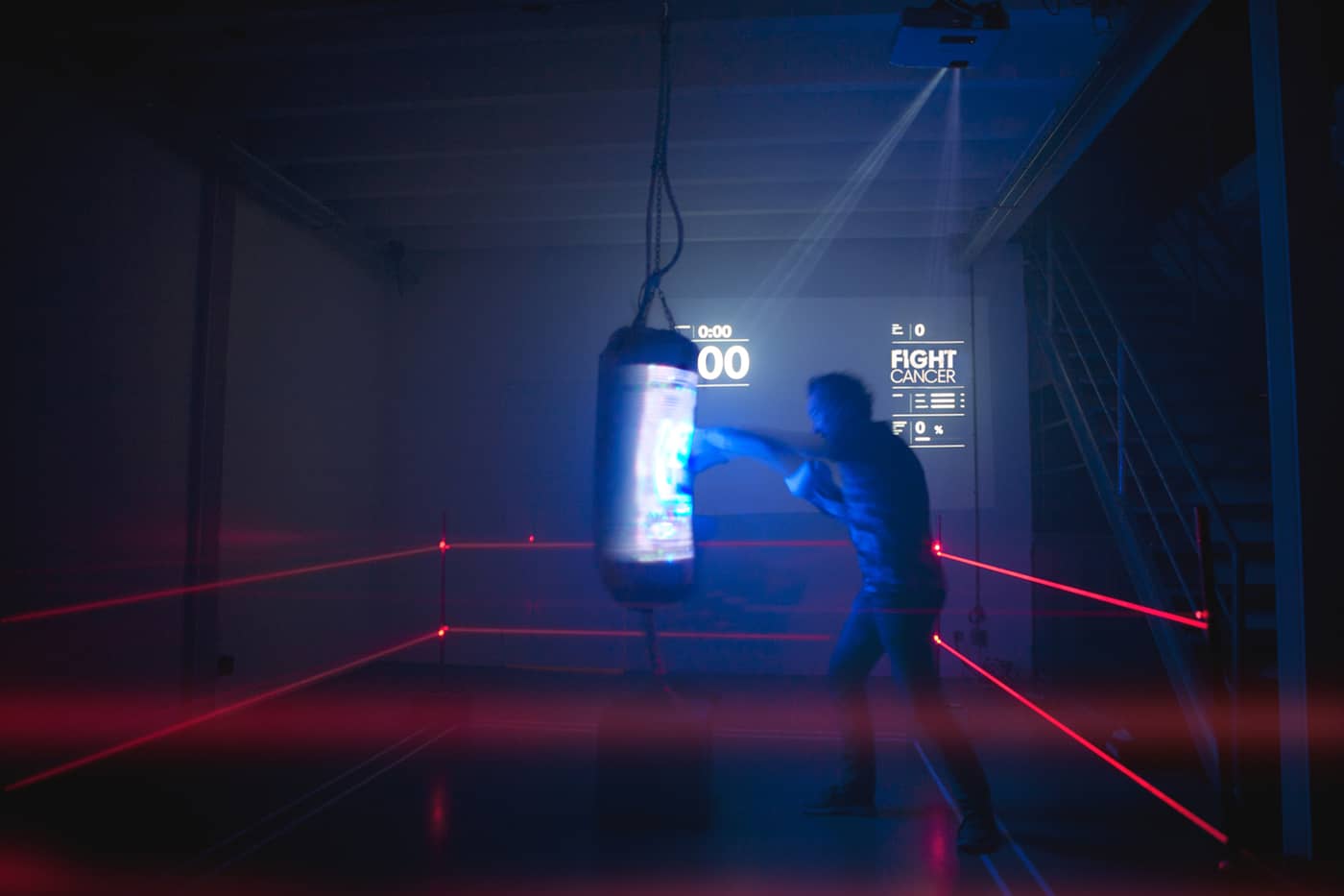 The Interactive punching bag to fight cancer. on Vimeo