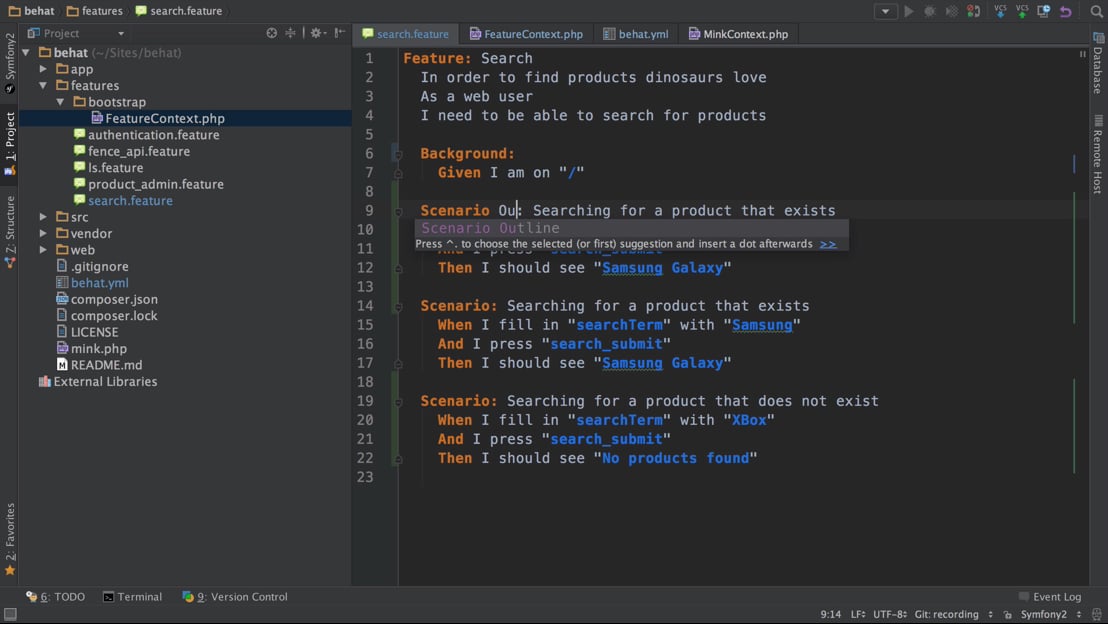 Scenario Outline > BDD, Behat, Mink and other Wonderful Things ...