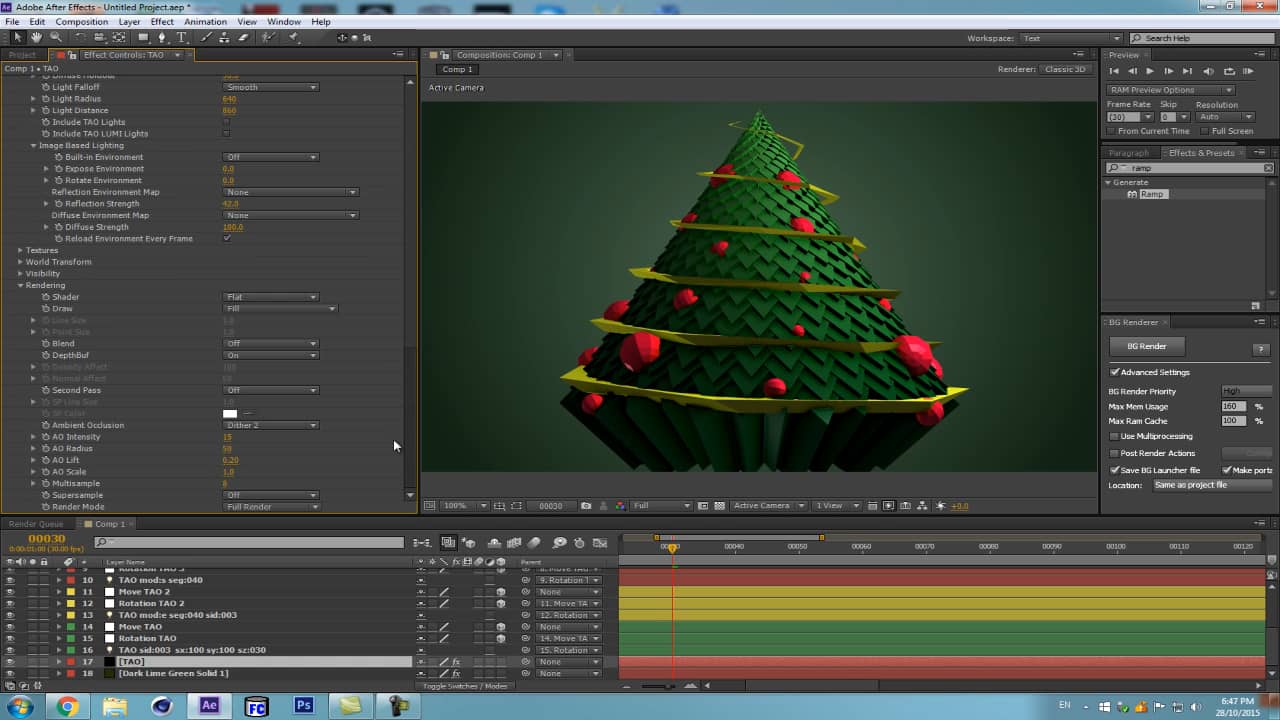Create a low poly style Cupcake Christmas tree with Trapcode TAO | After Effects Tutorial on Vimeo