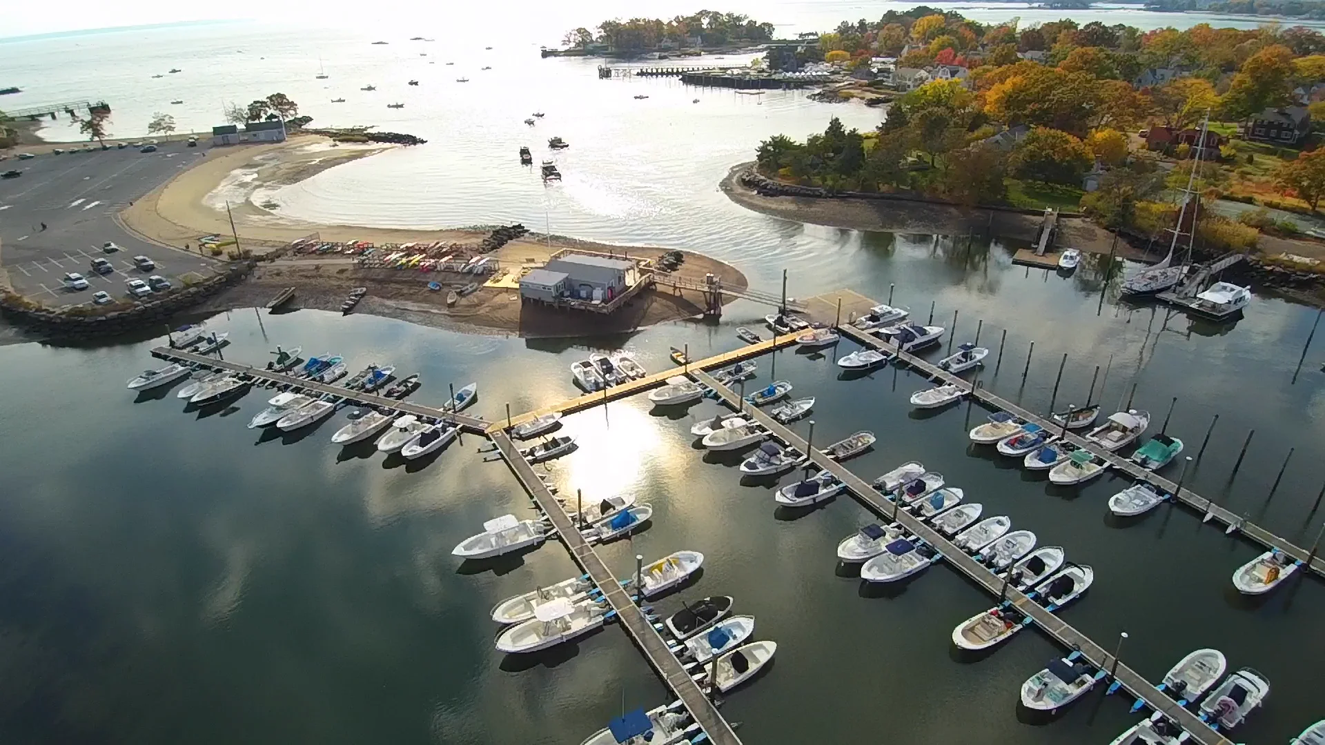 Pear Tree Point Beach and Darien Boat Club Aerial Video on Vimeo