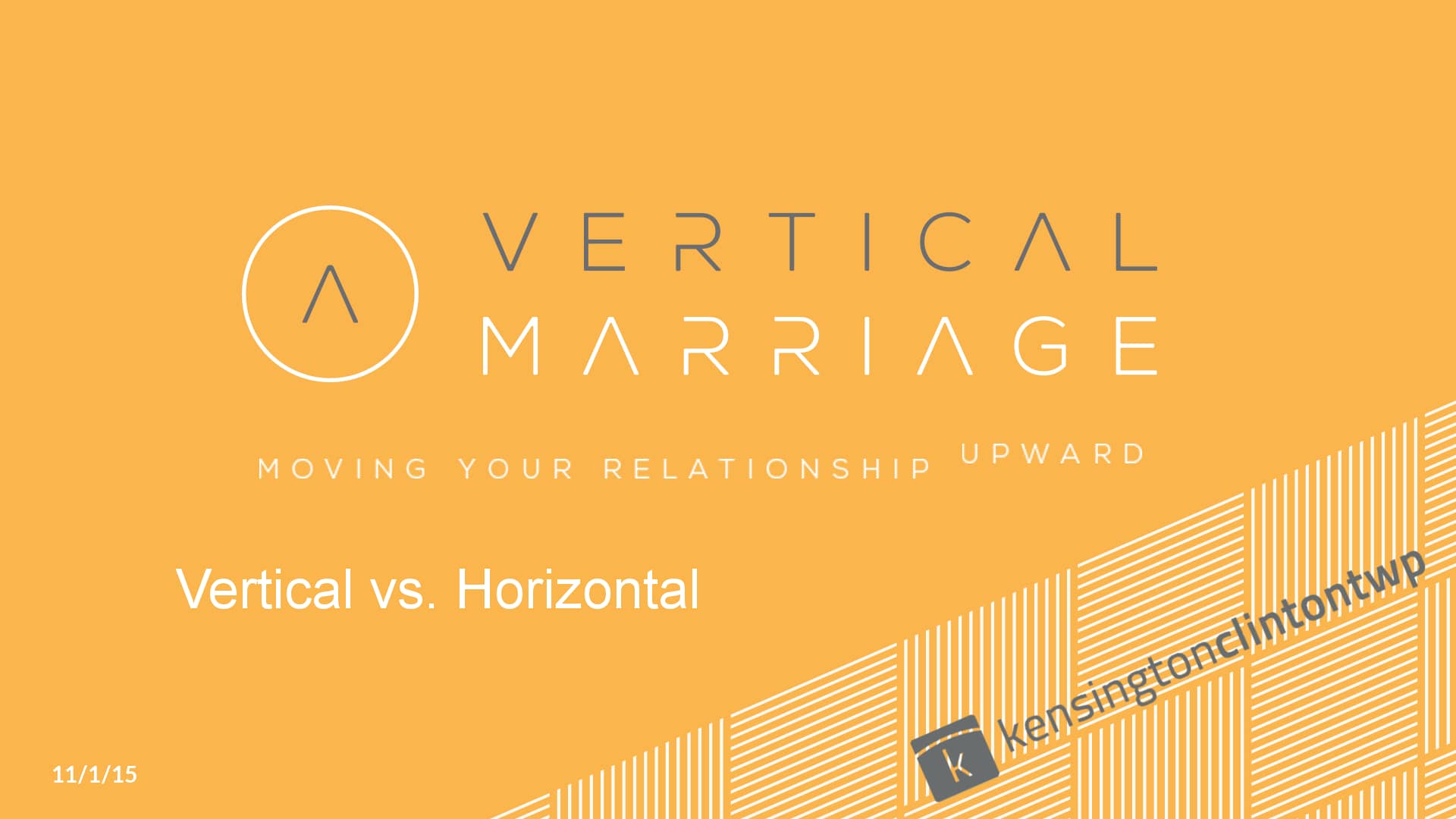 Vertical Marriage | Wk 1 | Vertical vs. Horizontal on Vimeo