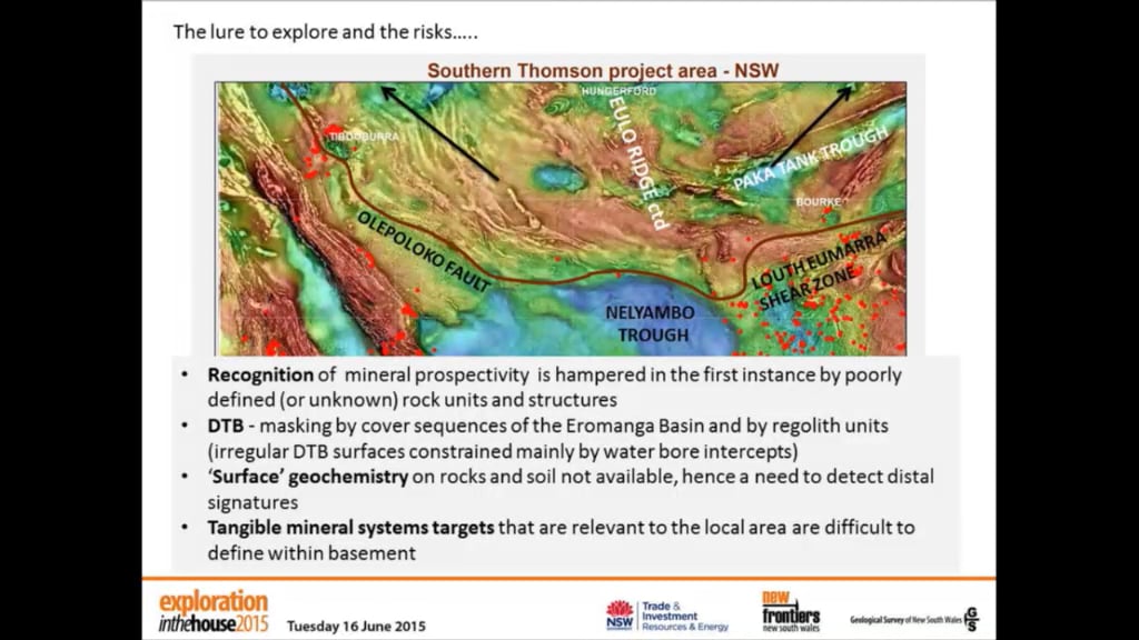 Reducing Exploration risk under cover in the southern Thomson Orogen by ...