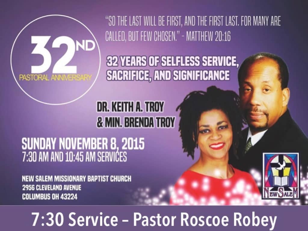 32nd Pastoral Anniversary - Pastor Roscoe Robey on Vimeo