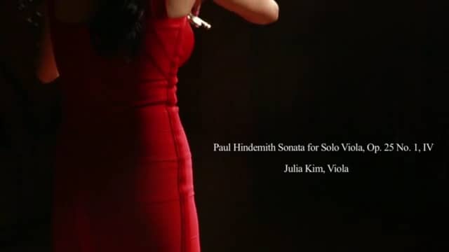 Julia Kim, Viola 'Paul Hindemith Sonata for Solo Viola, Op. 25 No. 1 ...