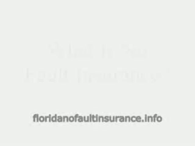 Florida No Fault Insurance on Vimeo