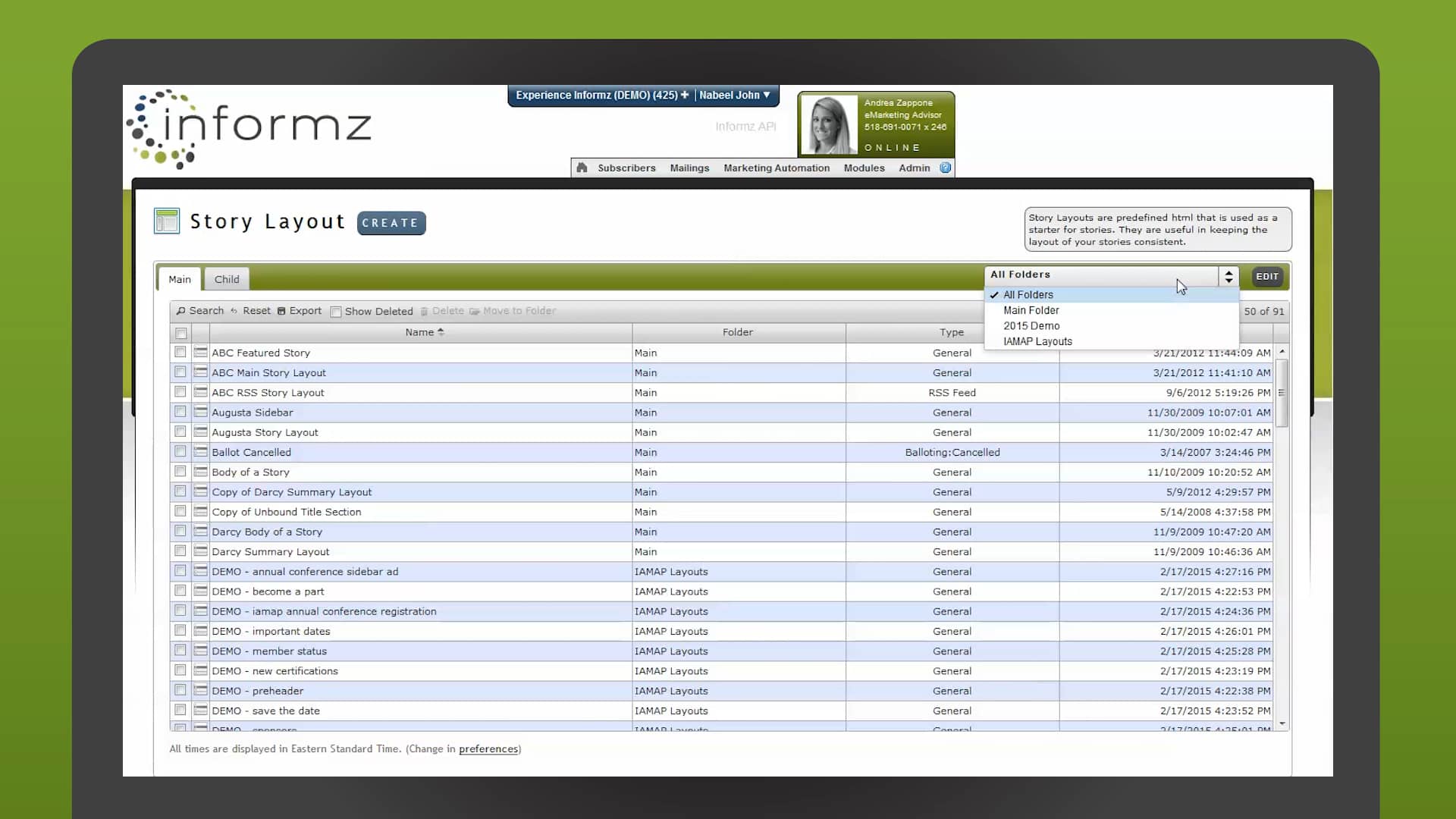 Informz Template Gallery on Vimeo