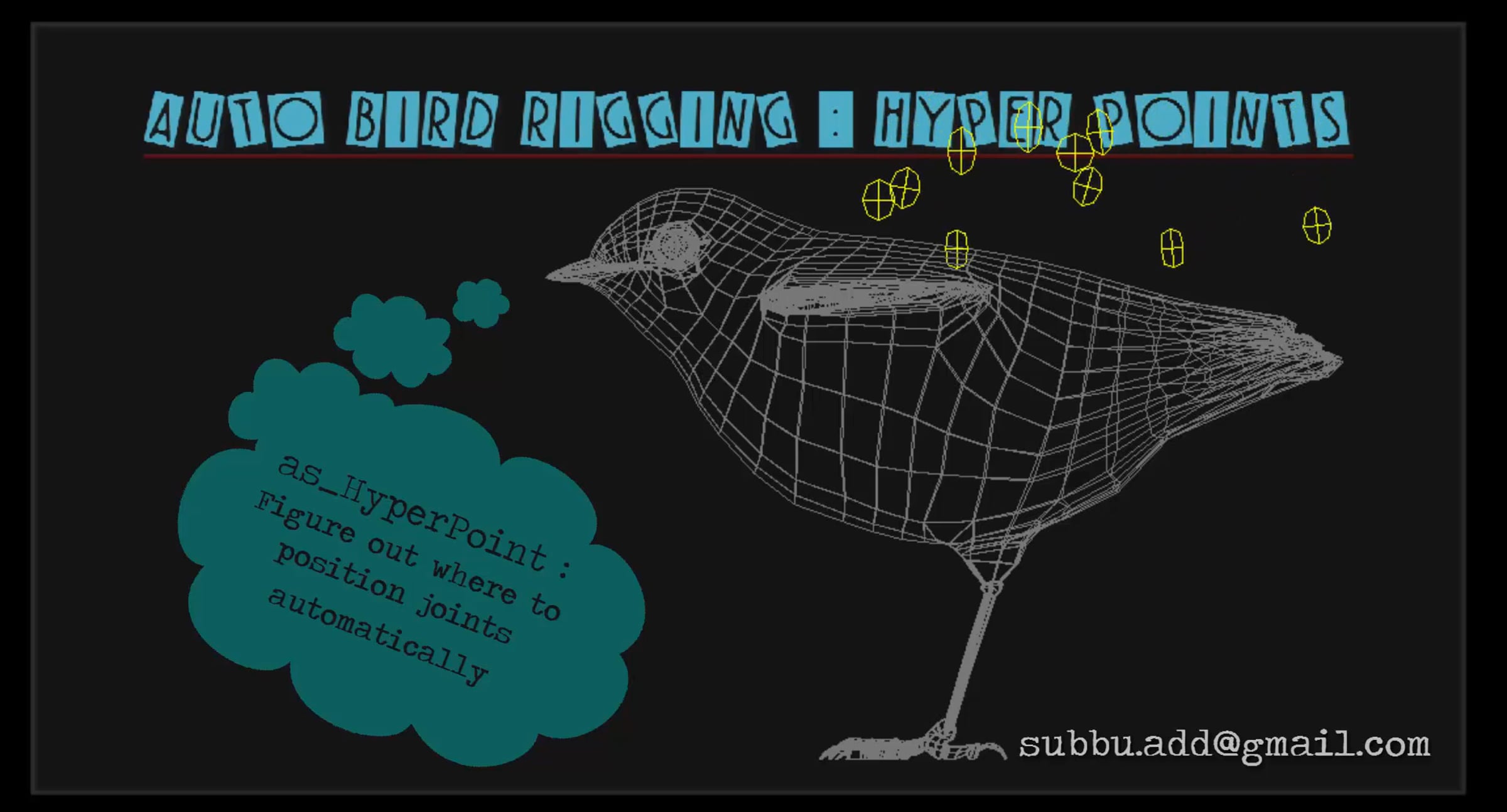 as_EasyBird : Auto Joints Placer - as_HyperPoint (Auto Bird Rigging)