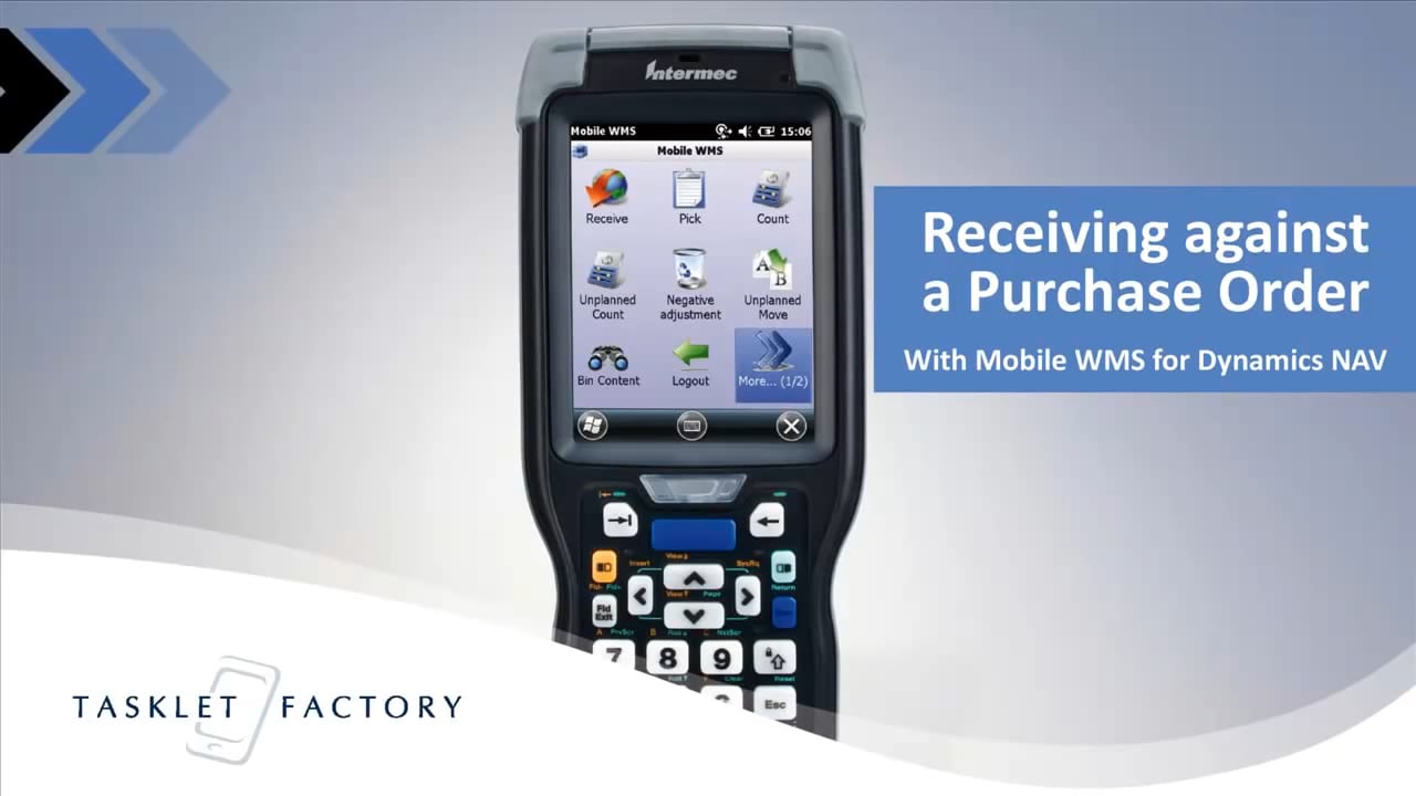 Receiving a Purchase Order in Dynamics NAV using Mobile WMS on Vimeo
