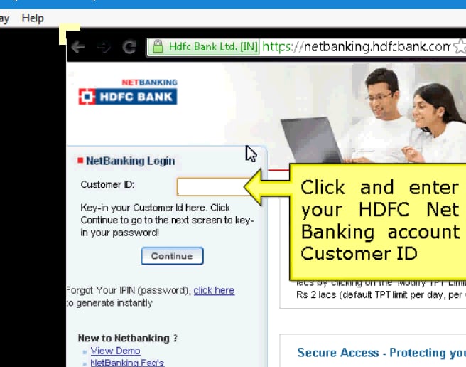 HDFC Net Banking Login Instructions on Vimeo