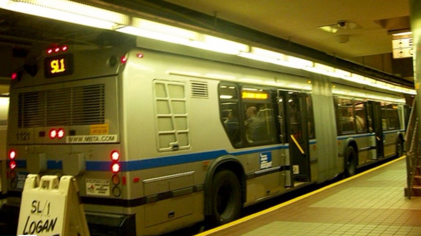 MBTA SILVER LINE SHOW 2 EPISODE - 1 -Neoplan DMA #1121 on SL1 to South ...