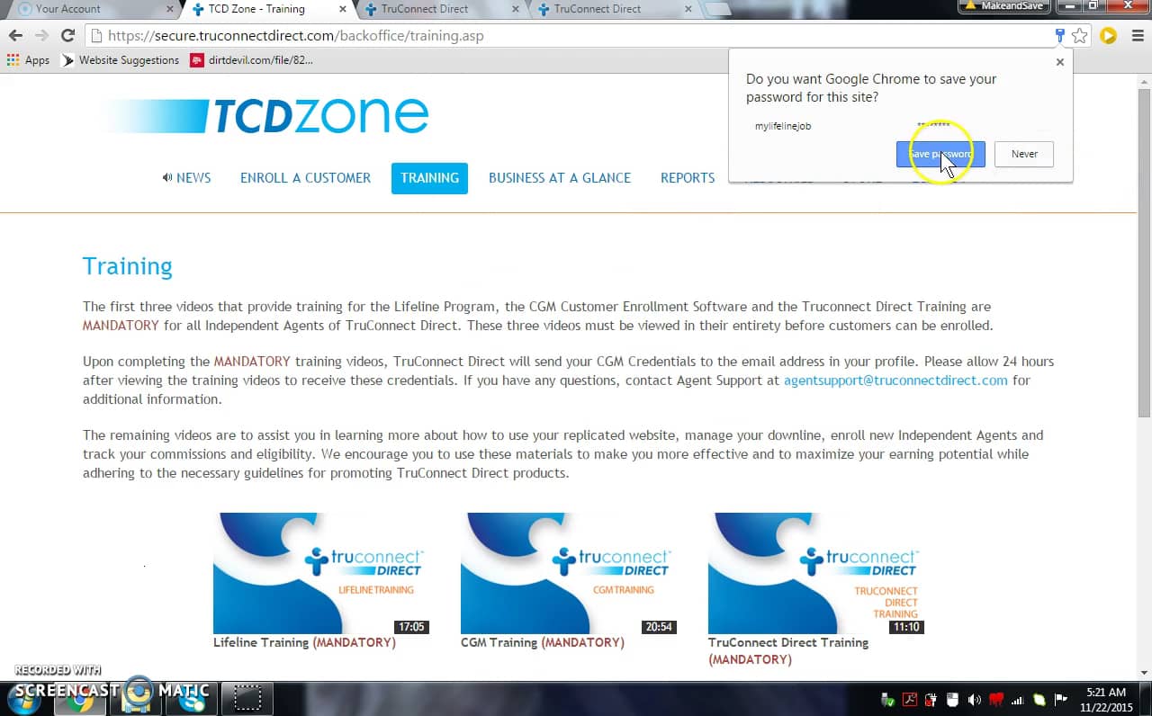 truconnect direct training, how to enroll a customer on Vimeo